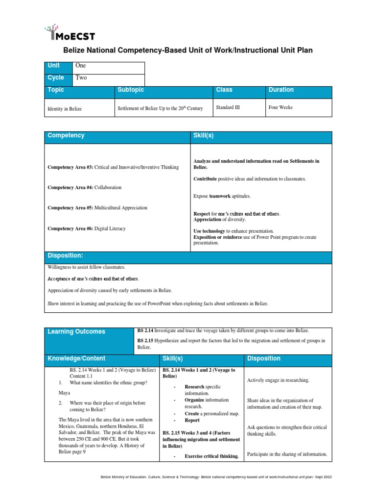 Standard 3 Belizean Studies Cycle 2 Units 1 and 2 | PDF | Monarchy ...