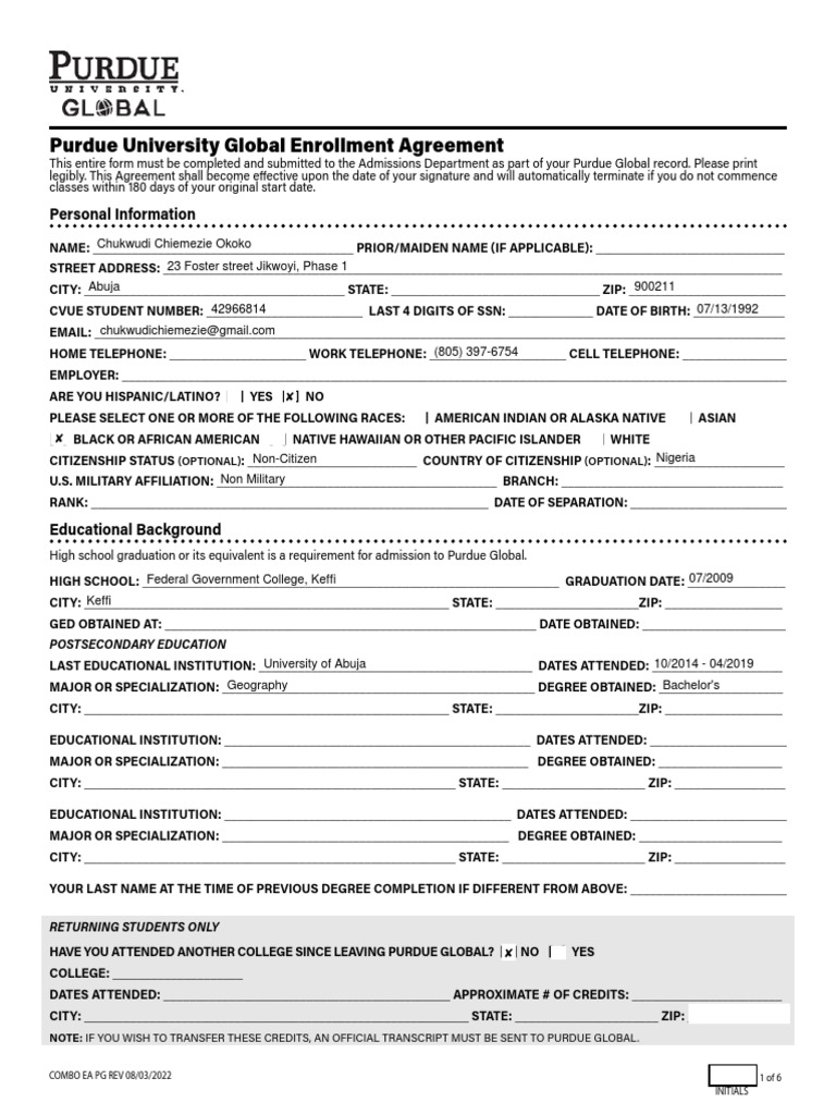 Enrollment Agreement | PDF