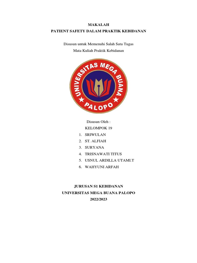 Makalah Patient Safety KLP 19 Kls 01C | PDF | Pengembangan Diri