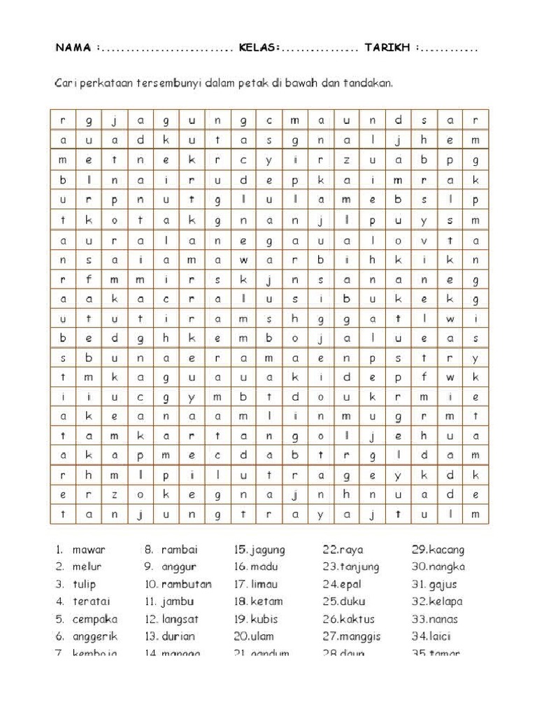 Cari Perkataan | PDF