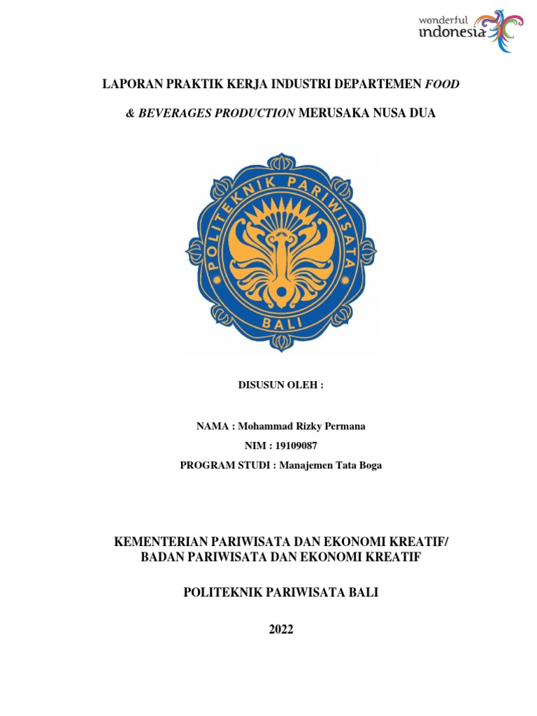 Laporan Praktik Kerja di Merusaka Nusa Dua | PDF | Karier ...
