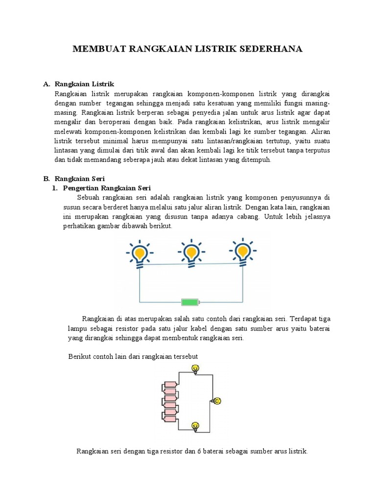 Membuat Rangkaian Listrik Sederhana | PDF