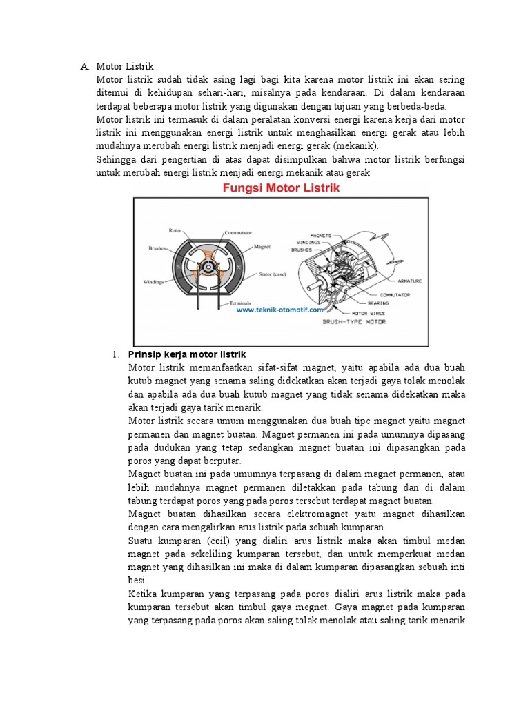 Prinsip Kerja Motor dan Generator Listrik | PDF | Griya & Taman