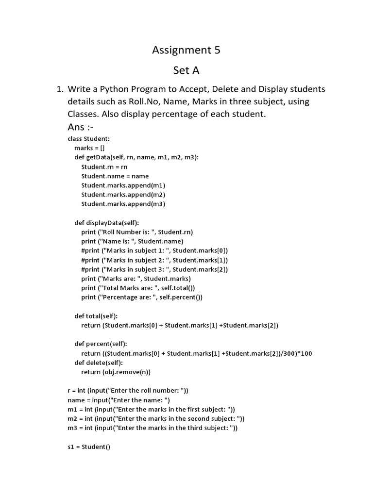 Assignment 5 Python | PDF | Length | Area