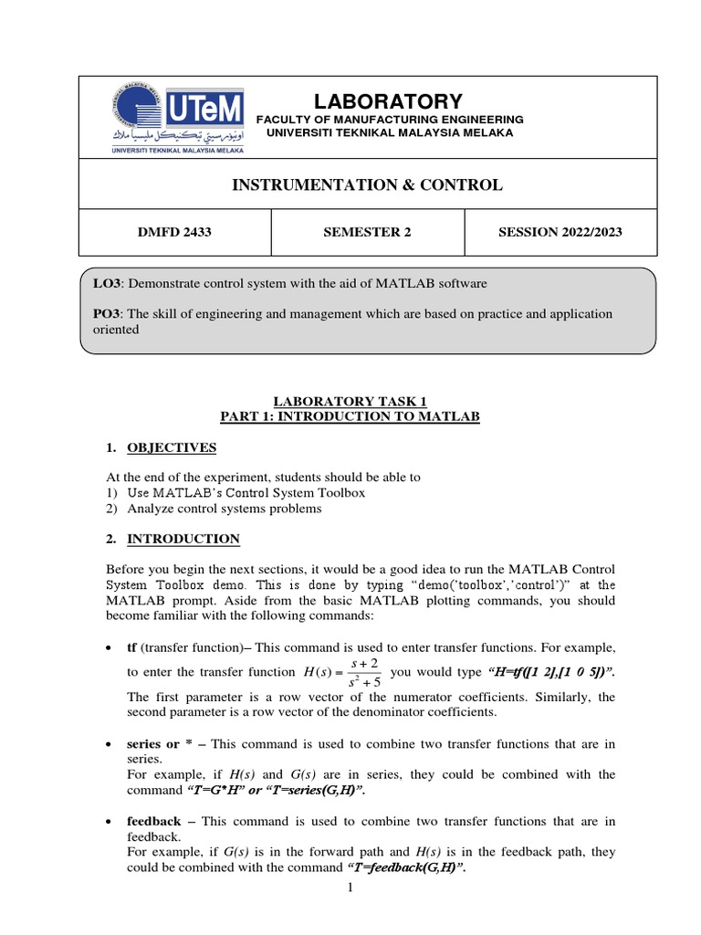 Modeling And Simulating Control Systems Using Matlab And Simulink Pdf Matlab Cursor User