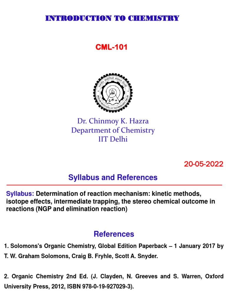 3 CML-101 - Determination of Reaction Mechanism | PDF | Chemical Reactions | Chemistry