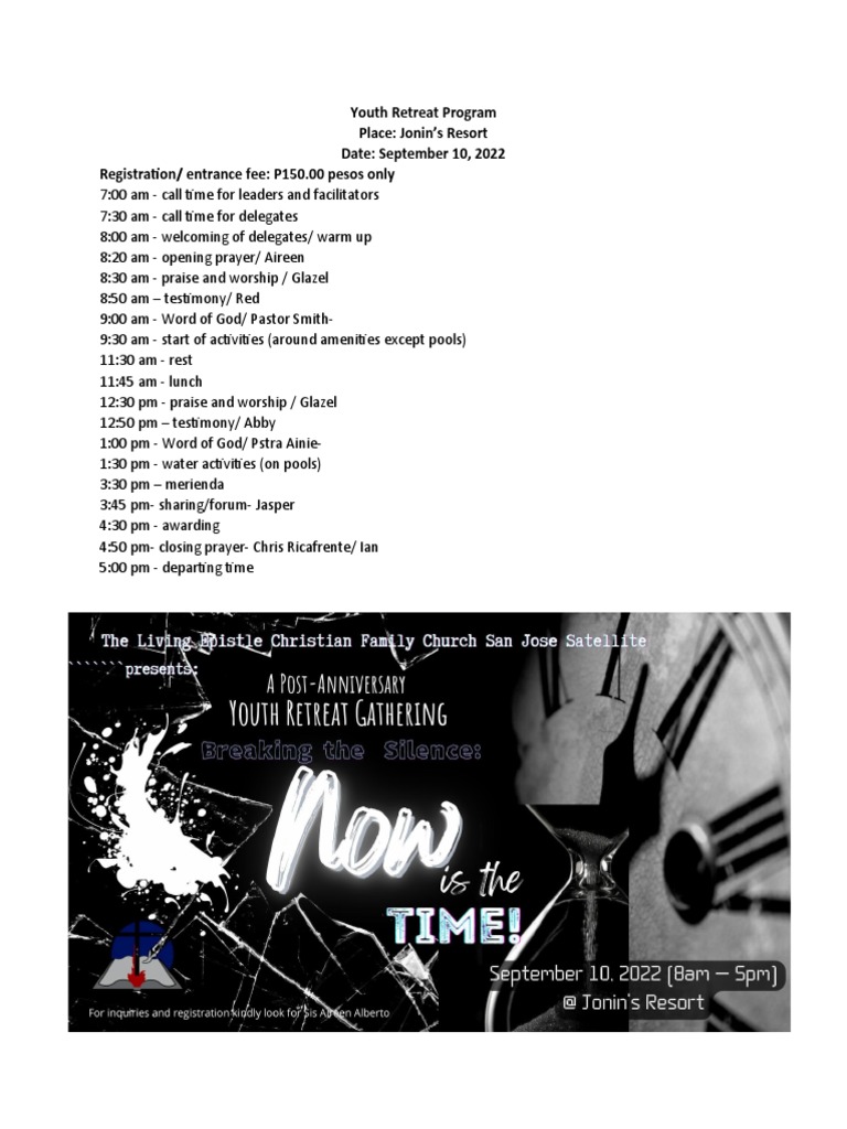 Youth Retreat Program | PDF