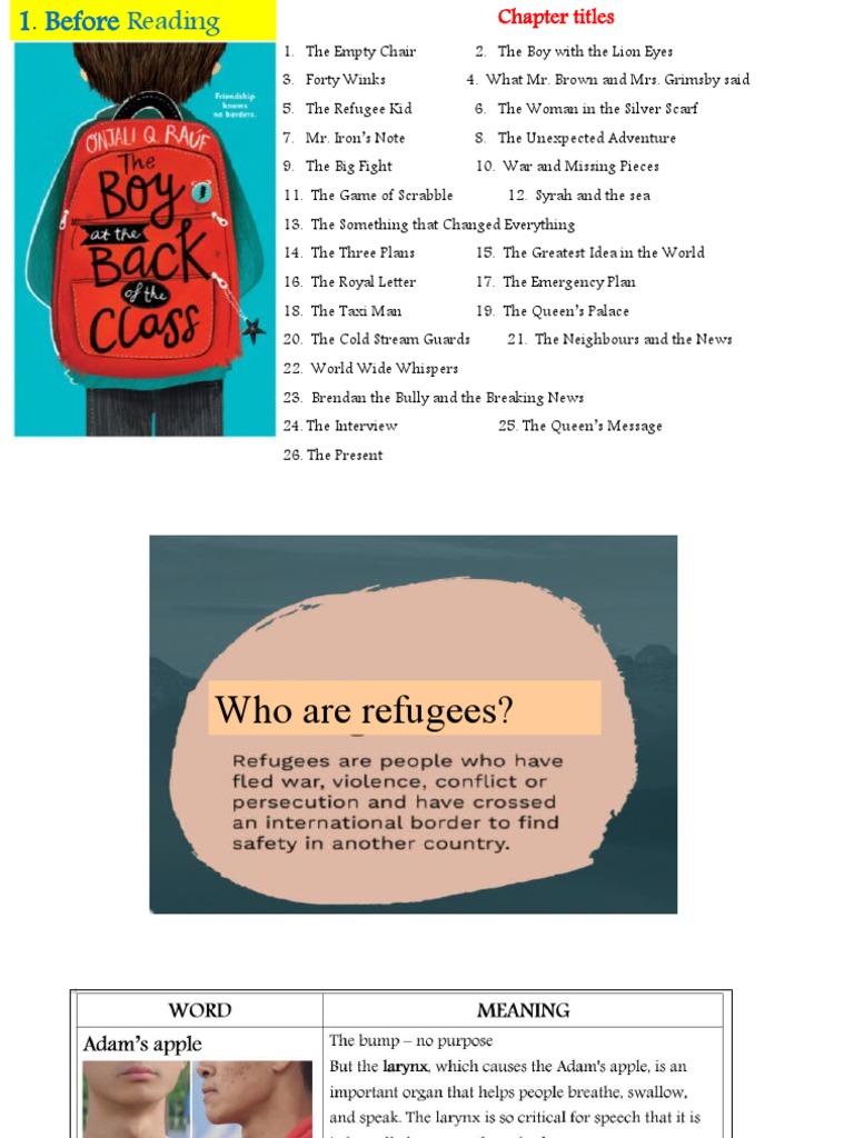 The Boy at The Back of The Class - Lesson Plan 2022-2023 - Year 6 | PDF