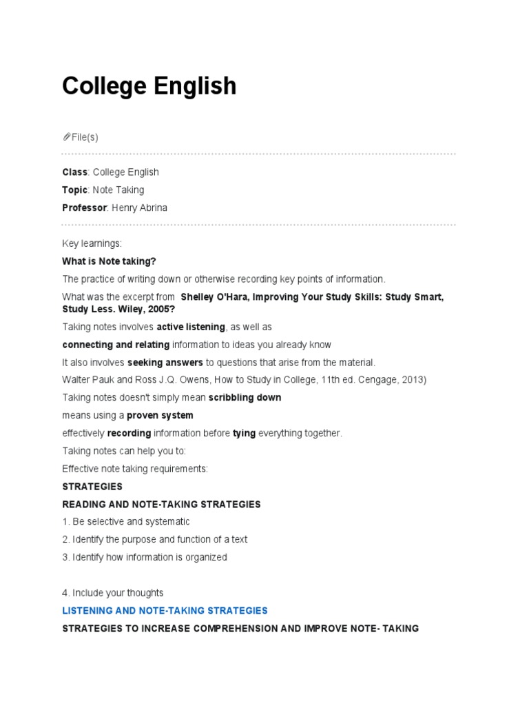 College English | PDF