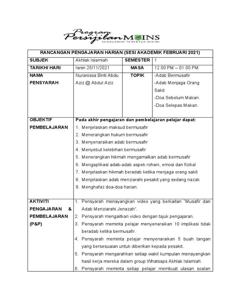 Hikmah Adab Bermusafir dalam Islam | PDF | Sains & Matematika