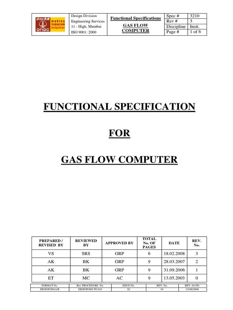 FS 3210 - FS-Gas Flow Computer | PDF | Specification (Technical ...