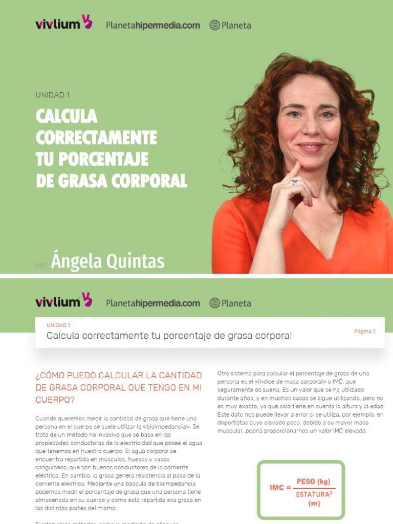 Ángela Quintas - Adelgaza para Siempre Calcular Grasa | PDF