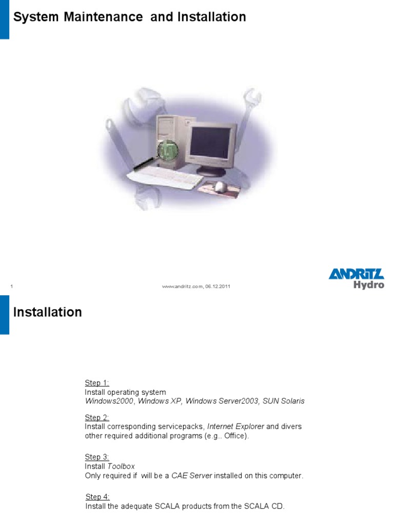 04 - SCALA - System Maintenance Installation | PDF | Windows 2000 ...
