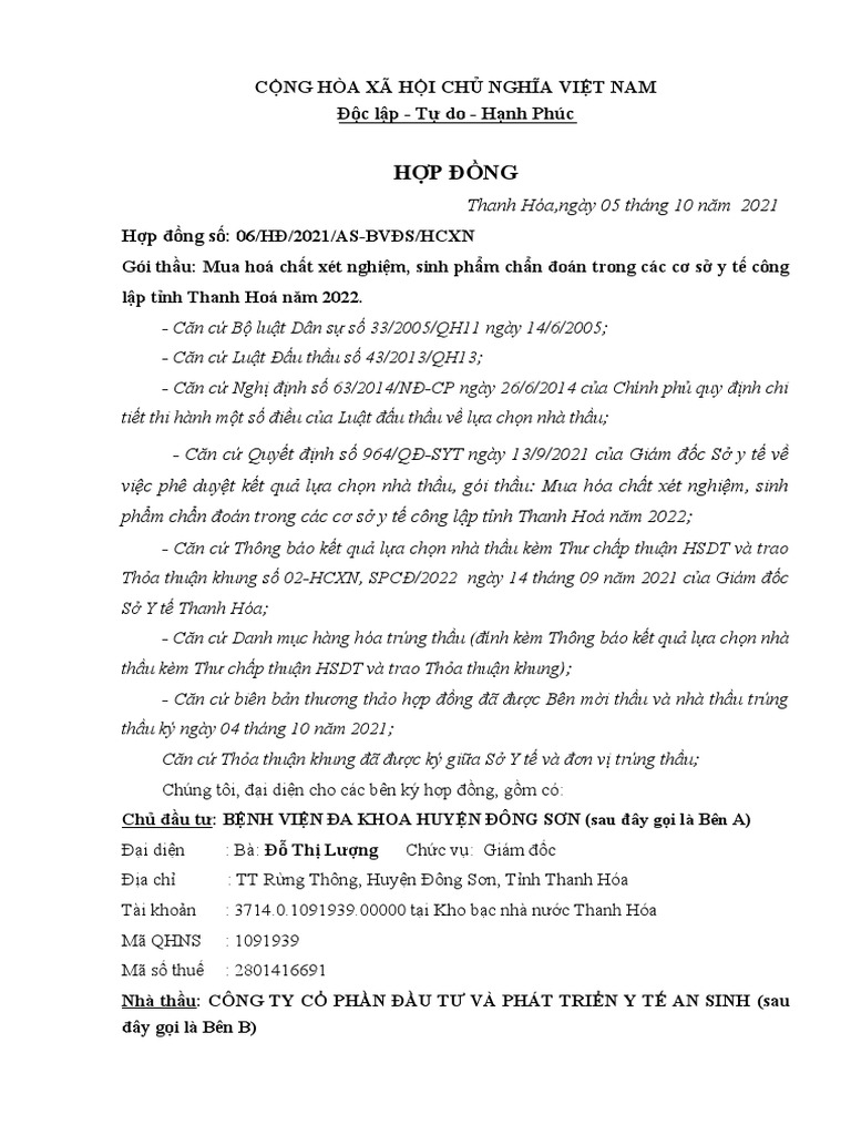 Hop Dong | PDF