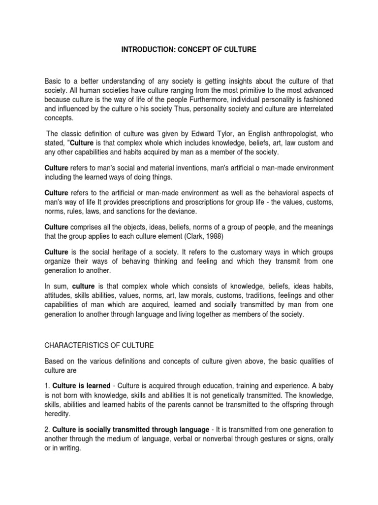 Module 5 Concepts of Culture | PDF