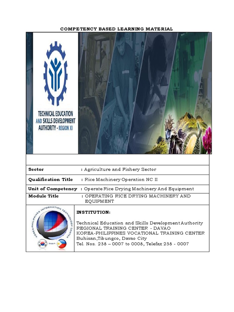 RICE DRYING CBLM With Competency Assessment Tools | PDF