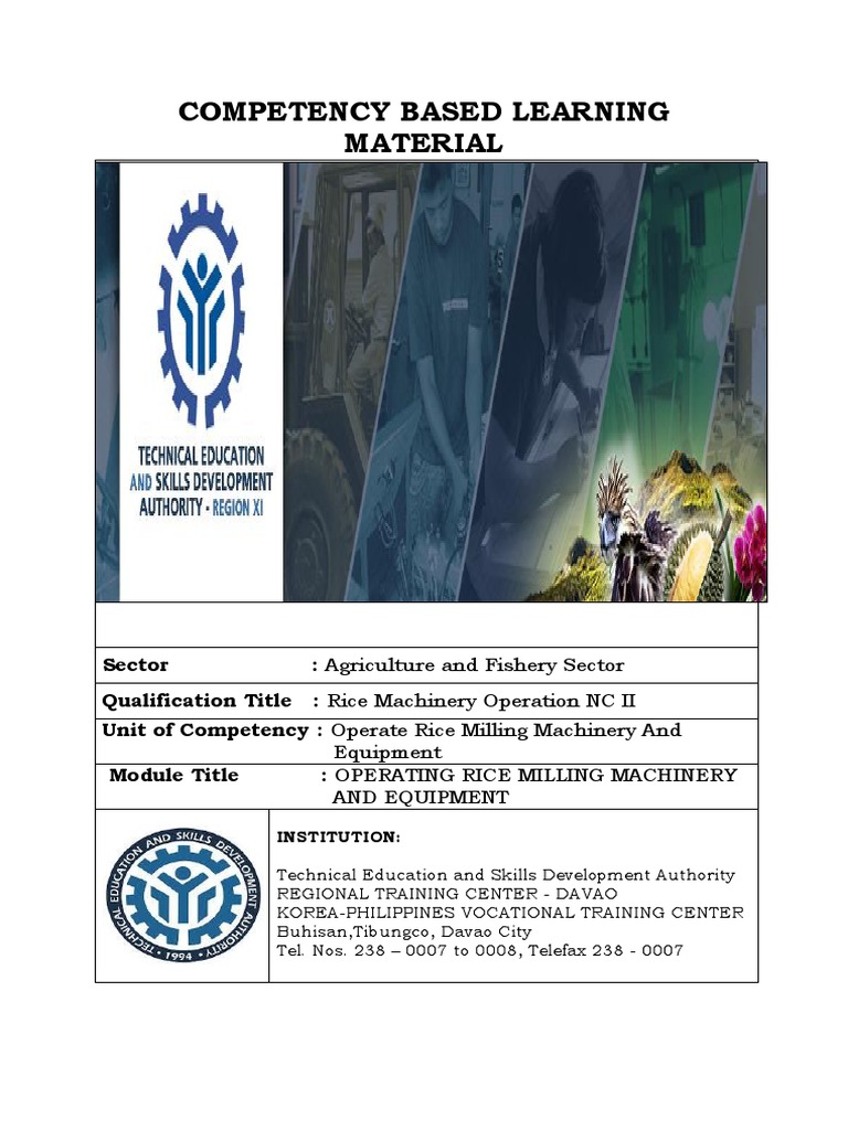 RICE MILLING CBLM With Competency Assessment Tools | PDF