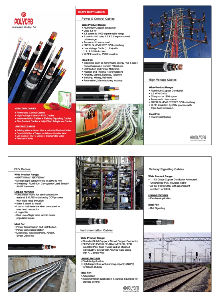 Polycab LDC HDC Composite Catalogue | PDF | Insulator (Electricity) | Chemistry