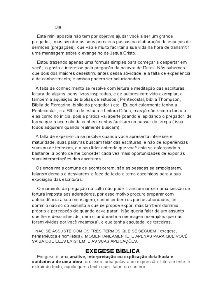 Exegese Bíblica | PDF | Hermenêutica | Bíblia