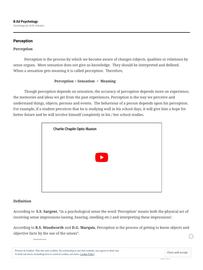 Understanding Perception in Psychology | PDF | Perception | Illusion