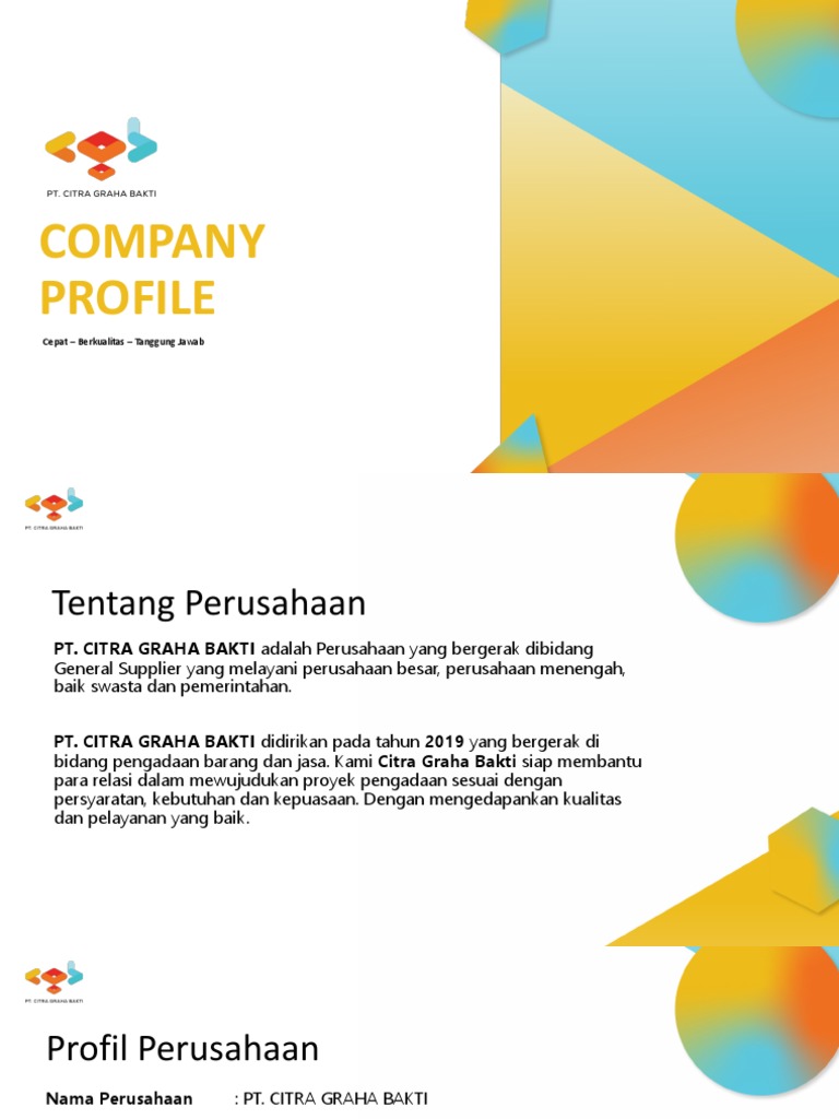 Compro - PT. Citra Graha Bakti 1.1 | PDF