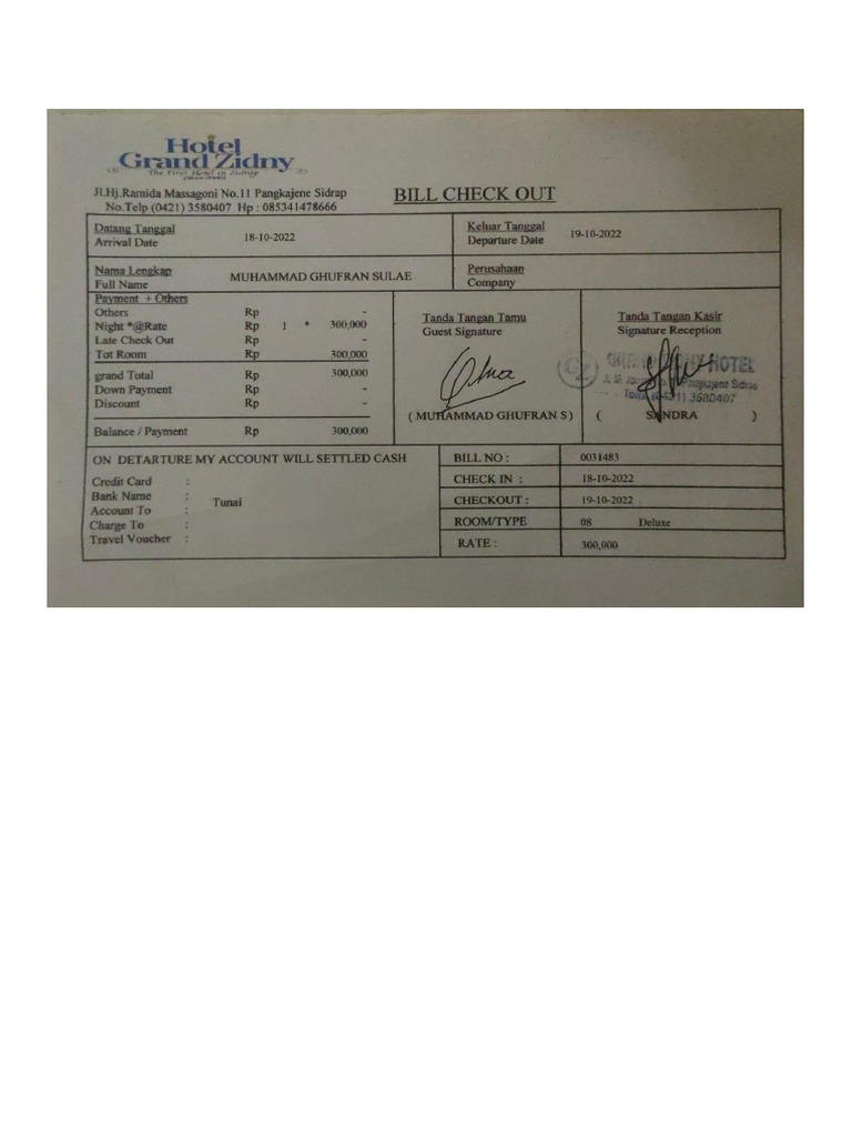 Nota Hotel 18-21.10.2022 | PDF