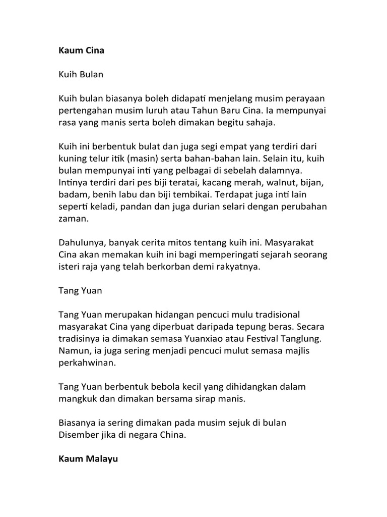 Makanan Tradisional Sej Project | PDF