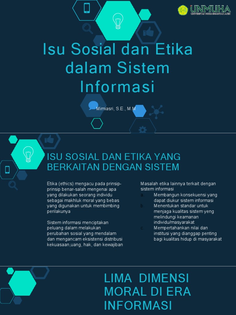 Isu Sosial Dan Etika Dalam Sistem Informasi | PDF
