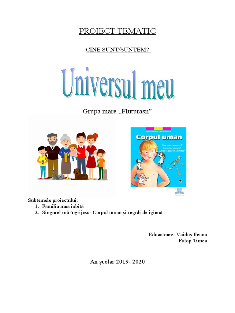 0 Proiect Tematic Universul Meu | PDF