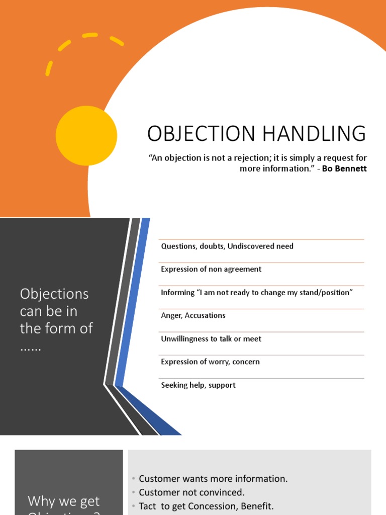 Objection Handling Pdf Body Language Sales