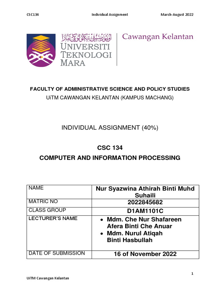 CSC134 PROPOSAL MENTAL HEALTH by SYAZWINA ATHIRAH | PDF | Adolescence | Mental Disorder