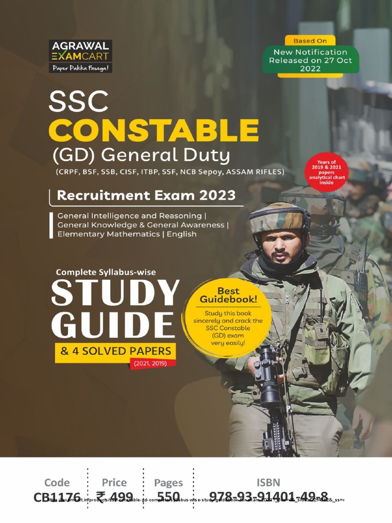 Constable Complete Syllabus - Wise Study Guidebook For 2023 Exam in ...