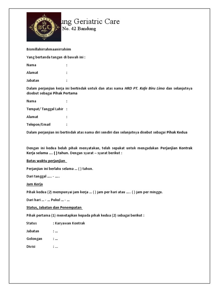 Contoh Draf MOU BGC | PDF