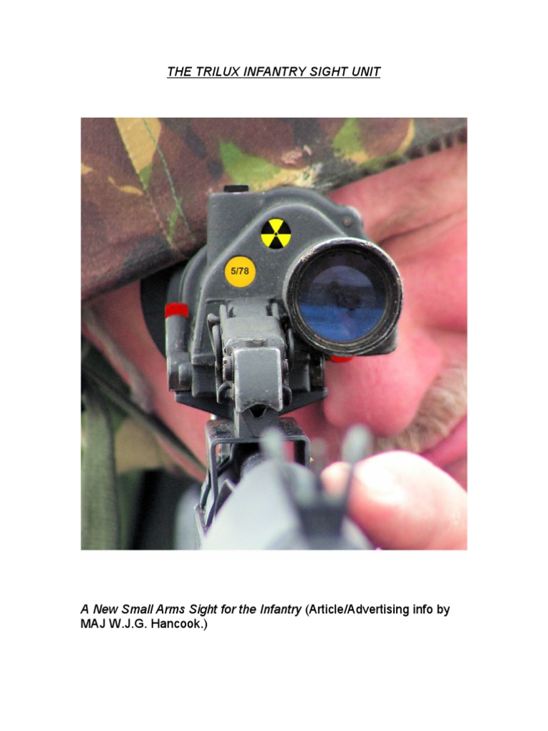 SUIT Trilux Infantry Sight Unit | PDF | Rifle | Infantry