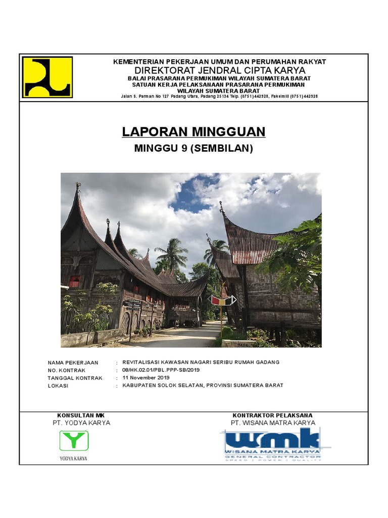 Cover Laporan Mingguan | PDF
