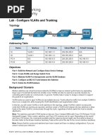 Tarea PT 4.2.7 - Packet Tracer - Configure Router-On-A-Stick Inter-VLAN Routing | PDF