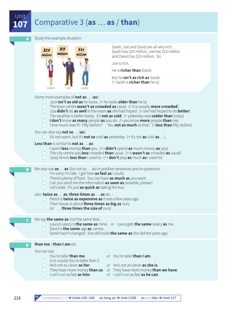 Comparative 3 (As As / Than) : Sarah JOE David | PDF
