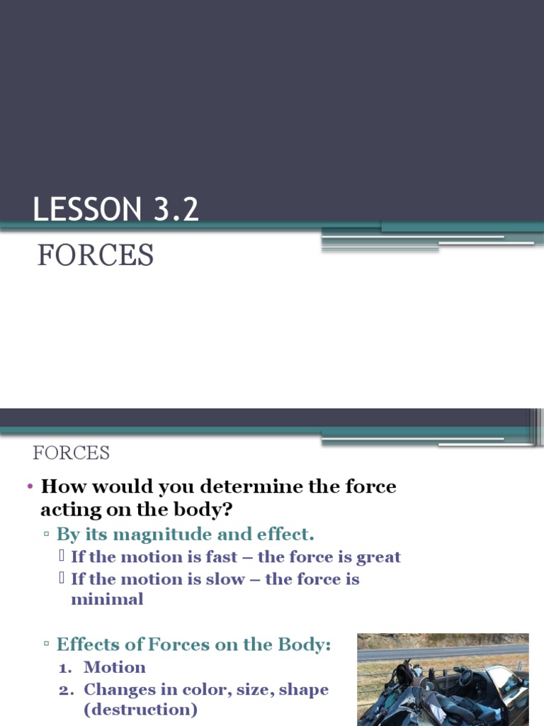Lesson 3.2 Force As A Vector (Annotated) | PDF | Force | Pressure