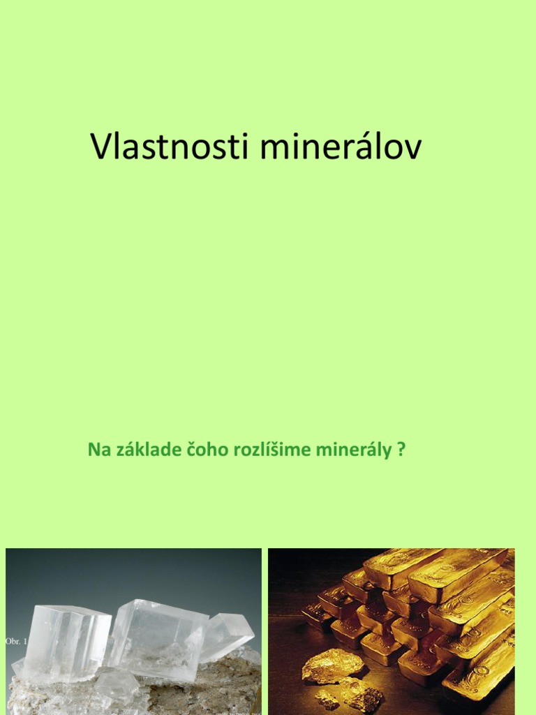6 - Vlastnosti Minerálov - 1 | PDF