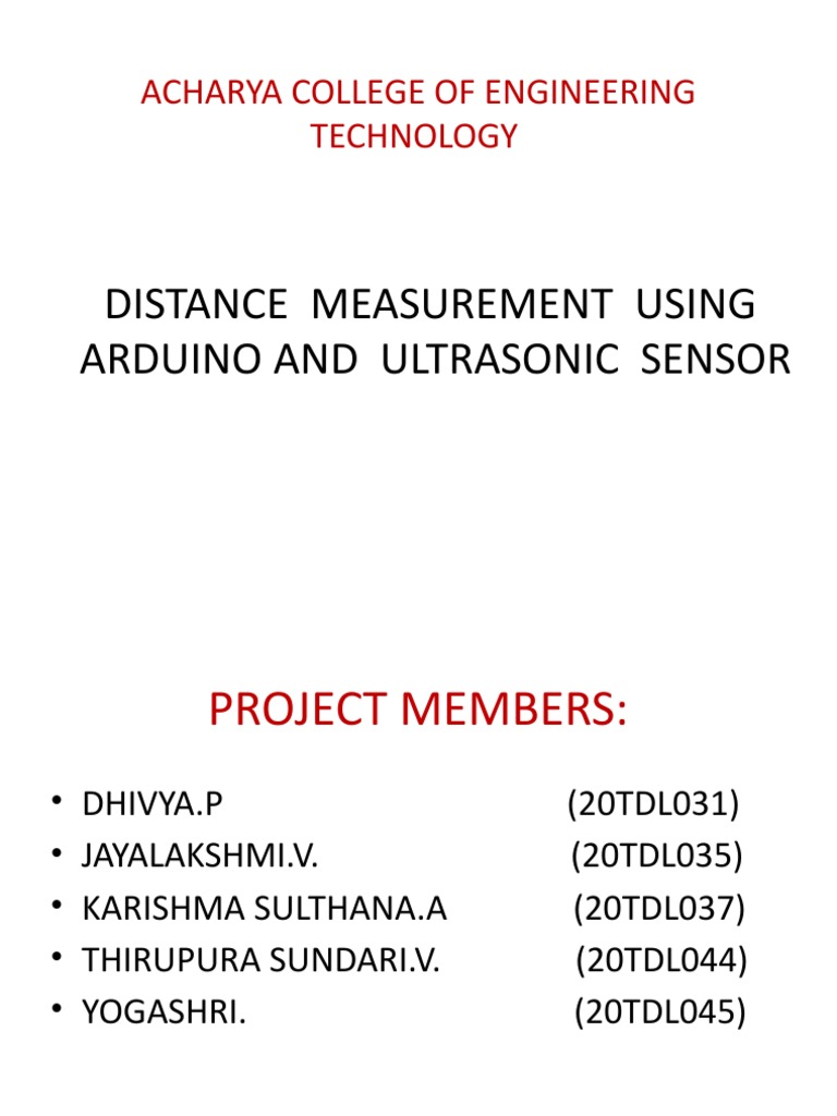 Distance Measurement Using Arduino and Ultrasonic Sensor22222 | PDF