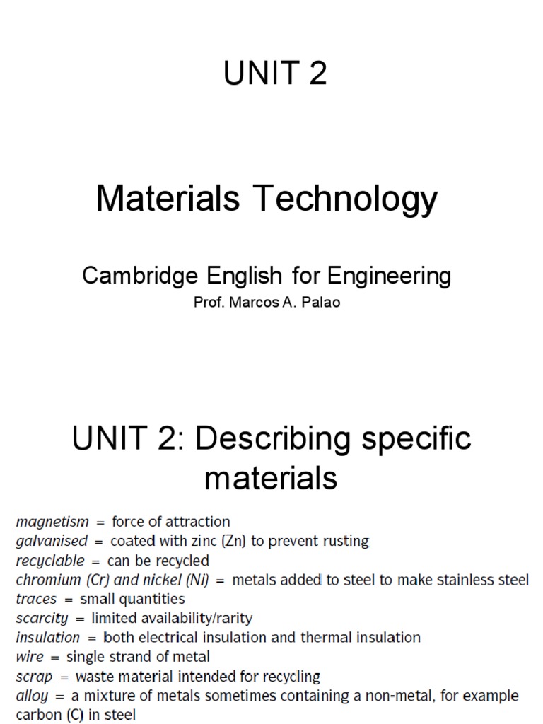 Cambridge Engineering UNIT 2 | PDF