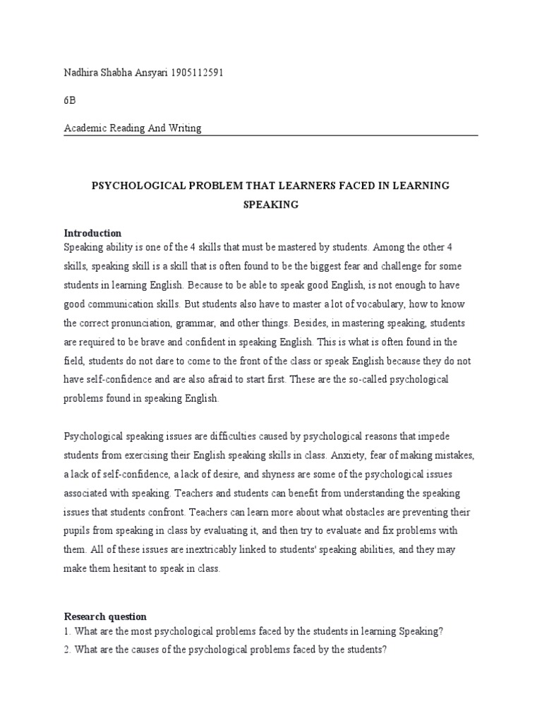 Academic Reading and Writing | PDF | Speech | Motivational