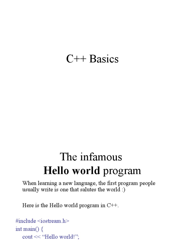 C Basics Pdf 