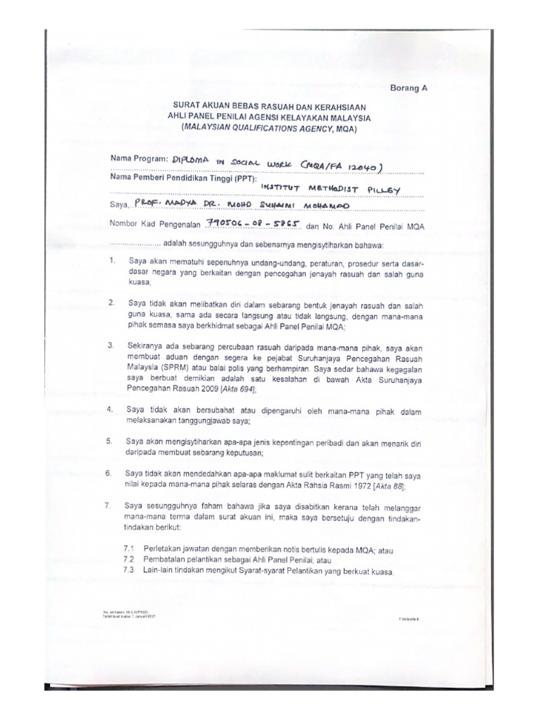 Borang A Pdf