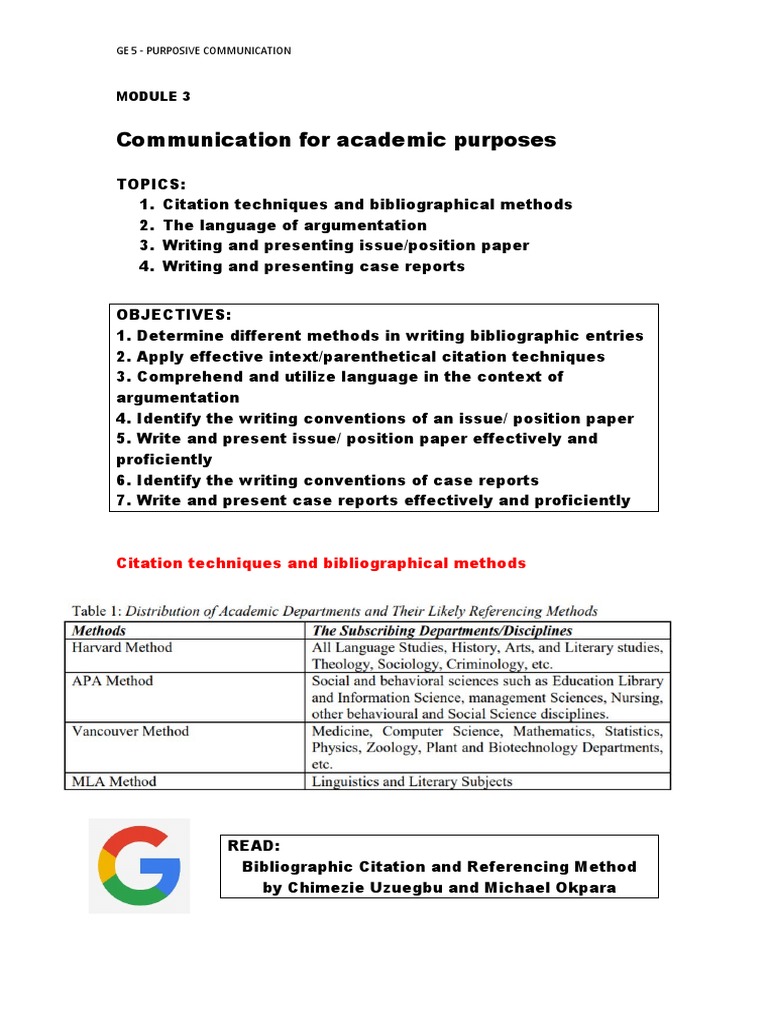 Academic Communication Skills Guide | PDF