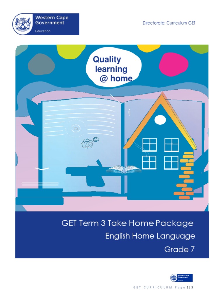 Grade 7 English Term 3 Take Home Pack | PDF | Curriculum | Behavior ...