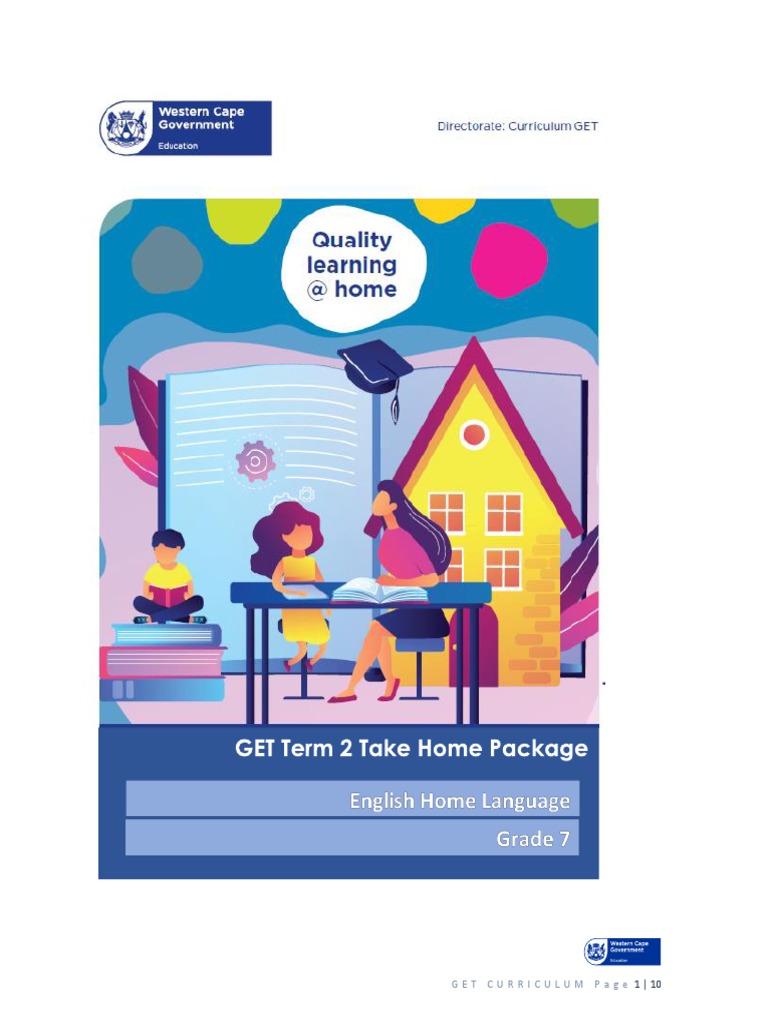Grade 7 English HL Take Home Pack Term 2 | PDF