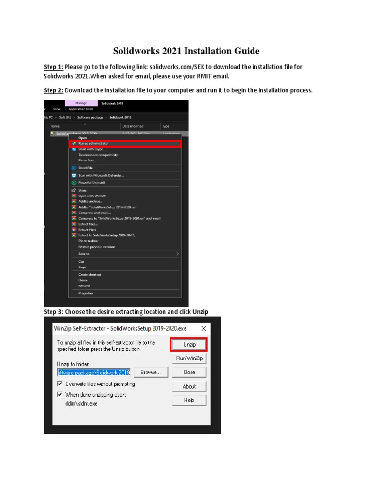Solidworks 2021 Installation Guide | PDF