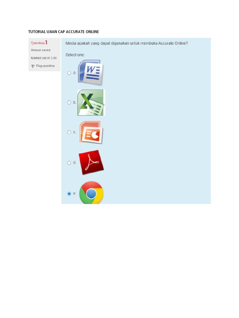 Tutorial Ujian Cap Accurate Online | PDF