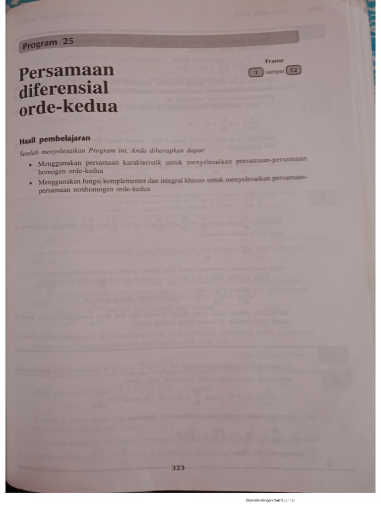 Persamaan Diferensial Orde 2 | PDF